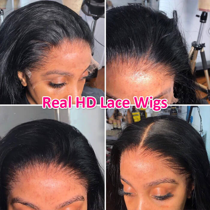 12A Skin Melt HD Lace Wigs Body Wave 13*4 Lace Front Wigs Human Hair R ...